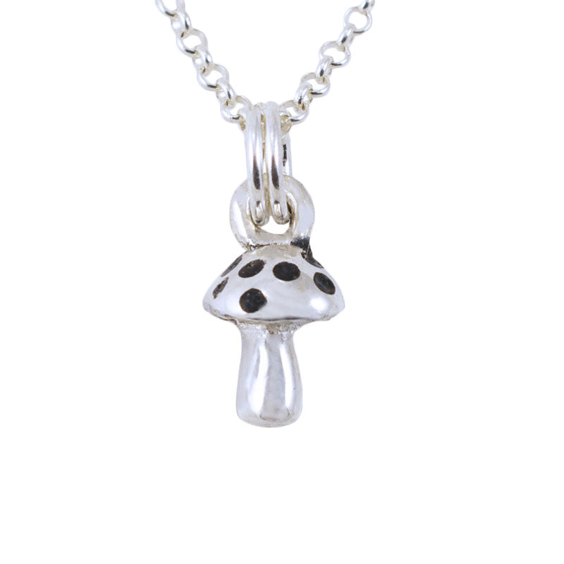 Spotty Mushroom Necklace – Sterling Silver & Enamel Toadstool Pendant ...